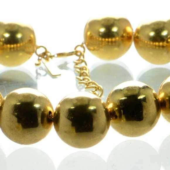Oscar de la Renta | Jewelry | Oscar De La Renta Gold Vintage Finish Chunky Ball Necklace | Poshmark